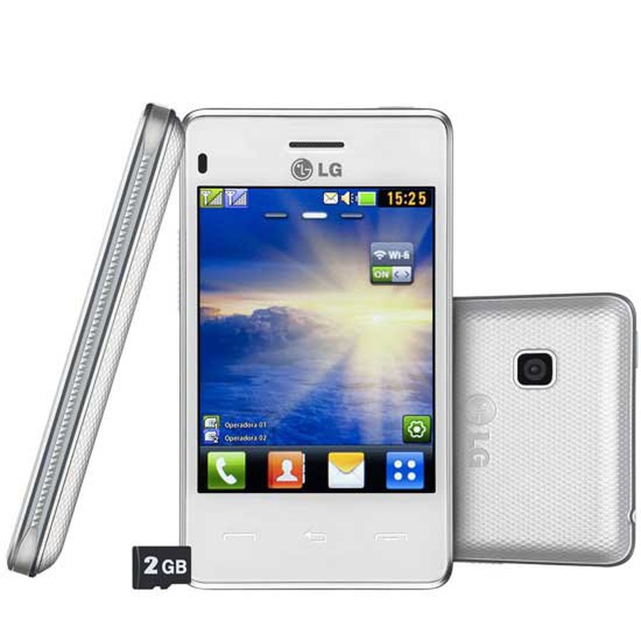 Celular LG T375 Branco Dual Chip Desbloqueado Quadriband - Colombo