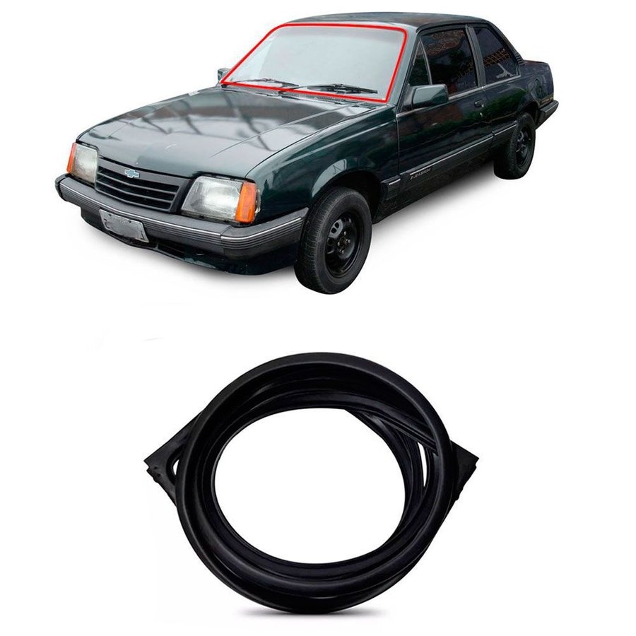 Borracha do Parabrisa Vidro Dianteiro Gm Monza Luxo Com encaixe de ...