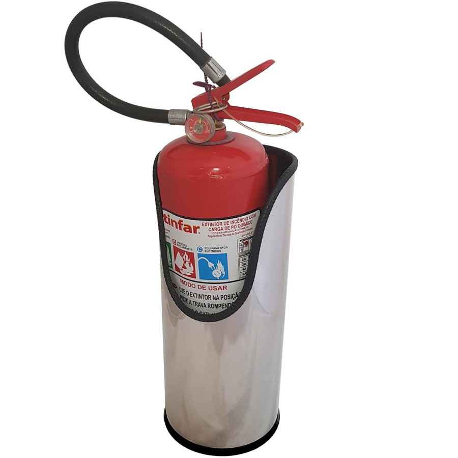Suporte para extintor Brinox Extintor de Incendio Aço Inox