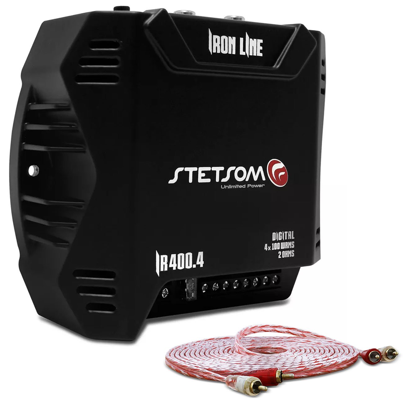 Módulo Amplificador Stetsom Iron Line IR 400.4 400W RMS 4 Canais 2 Ohms ...