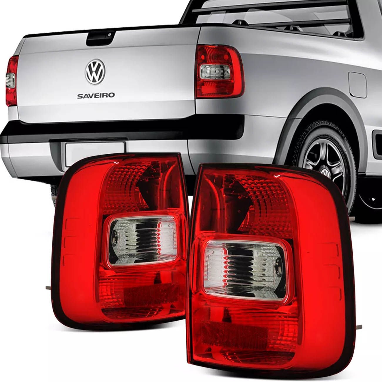 Par Lanterna Traseira Saveiro G5 2010 2011 2012 2013 G6 2014 2015 2016 ...