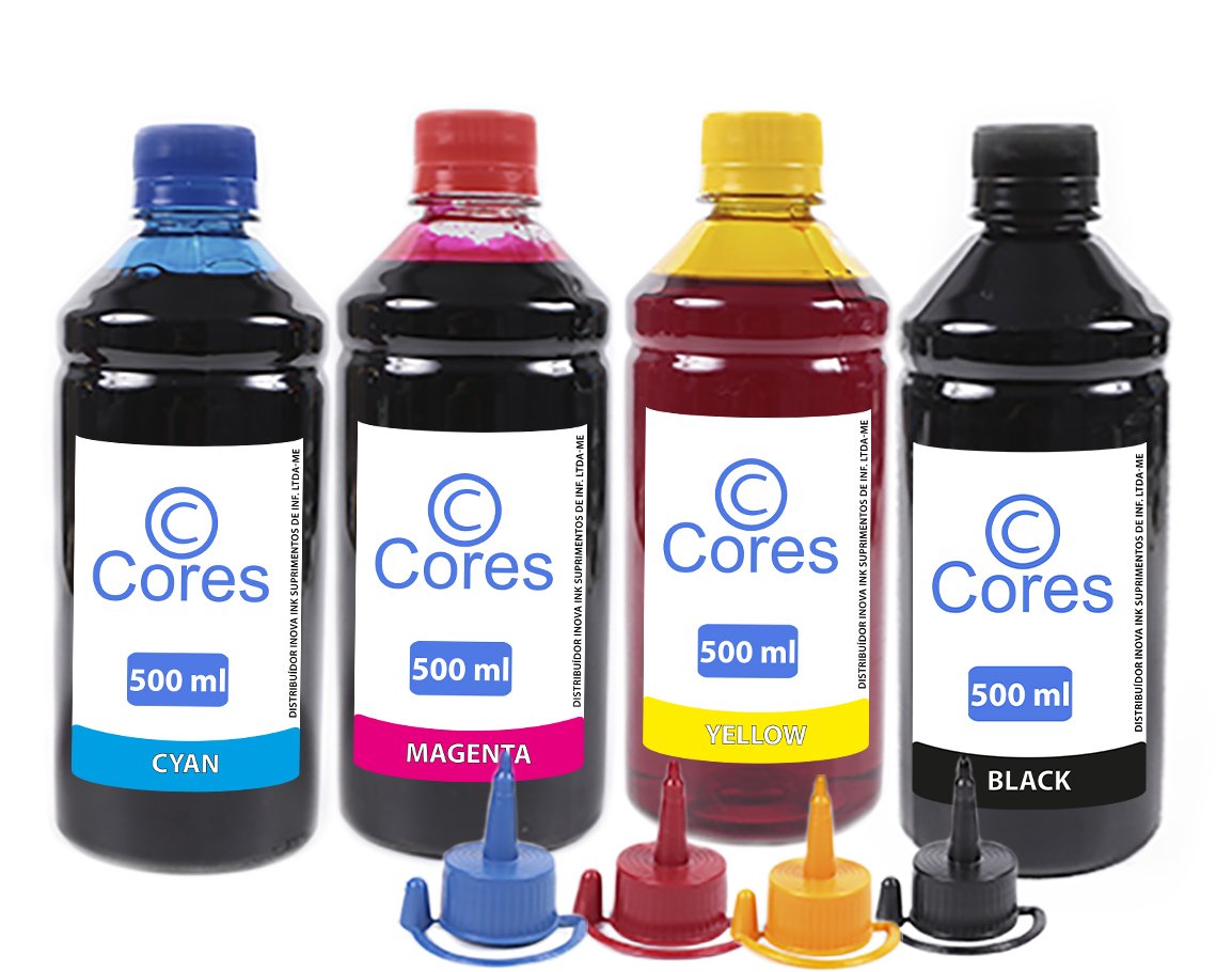 Kit 4 Tintas Para HP Ink Tank 416 |GT51|GT52 500ml Cores - Colombo