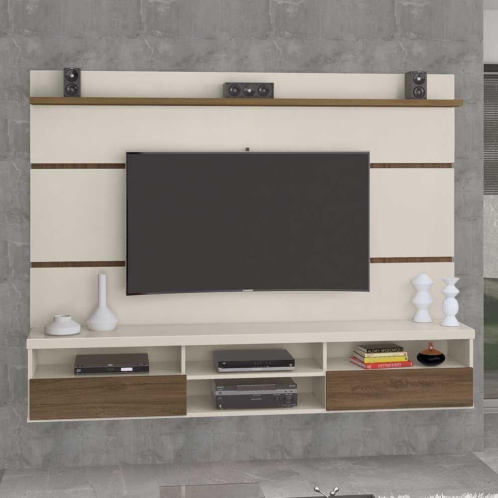 Painel Para Tv Até 70 Polegadas 2 Portas Antares Off White/carvalho ...