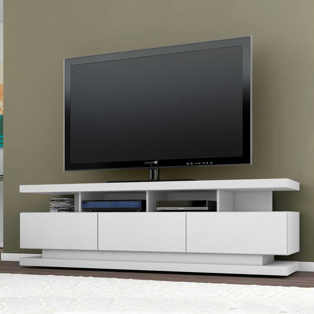 Rack Para Tv Até 70 Polegadas 3 Gavetas Vivare Branco Acetinado ...