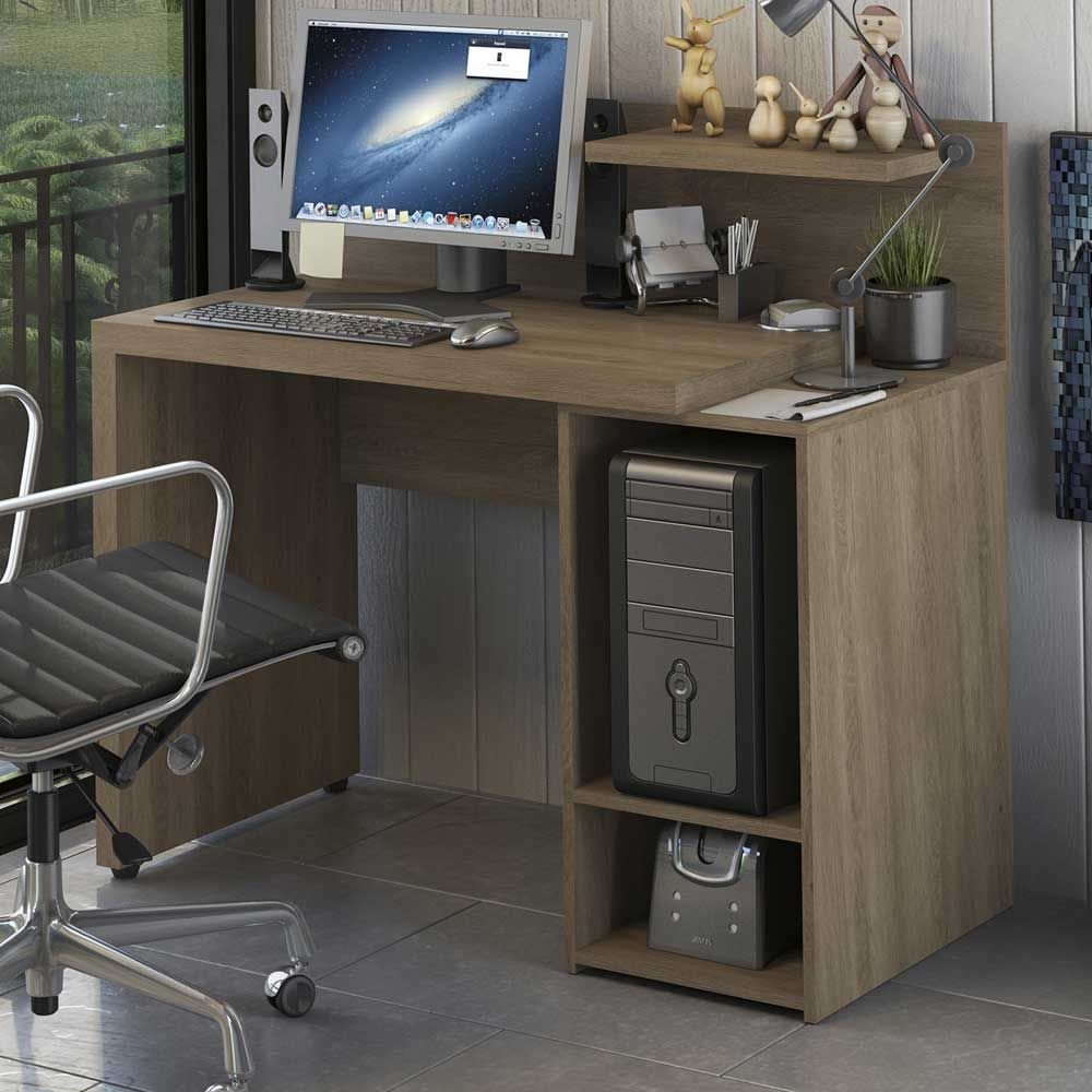 Mesa Para Computador Home Urban 2 Prateleiras S973 Nogal - Kappesberg ...