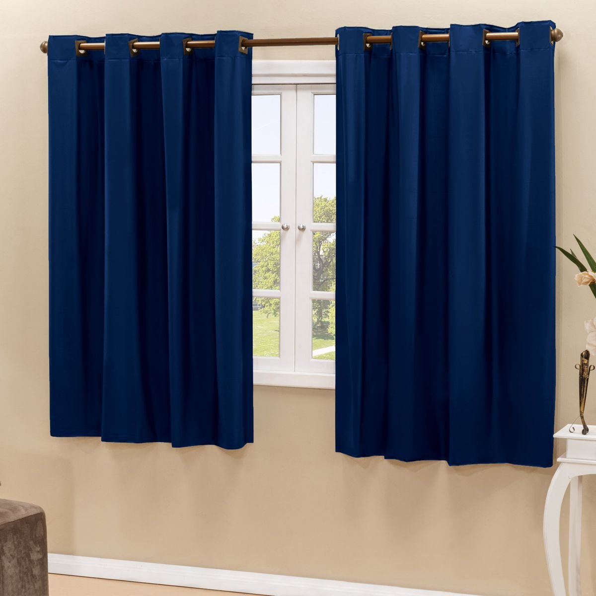 Cortina Blackout PVC Azul Marinho Corta Luz 2,20m X 1,30m