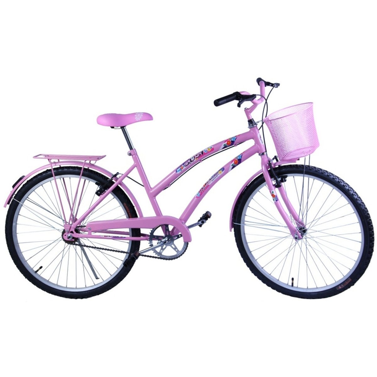 Bicicleta Feminina Passeio Aro 24 Susi Rosa - Colombo