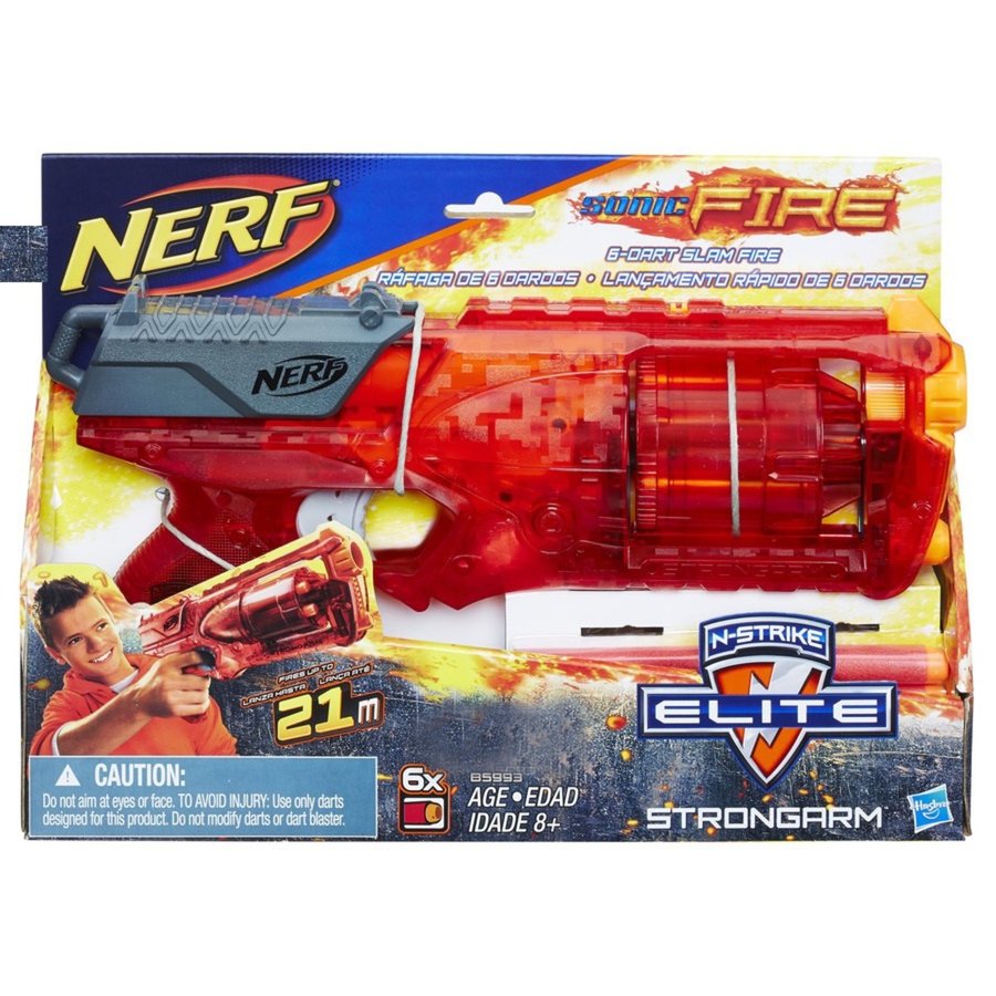 Lançador Nerf Sonic Fire Elite Strongarm - Hasbro - Colombo Lançador Nerf Sonic Fire Elite Strongarm - Hasbro - Colombo
