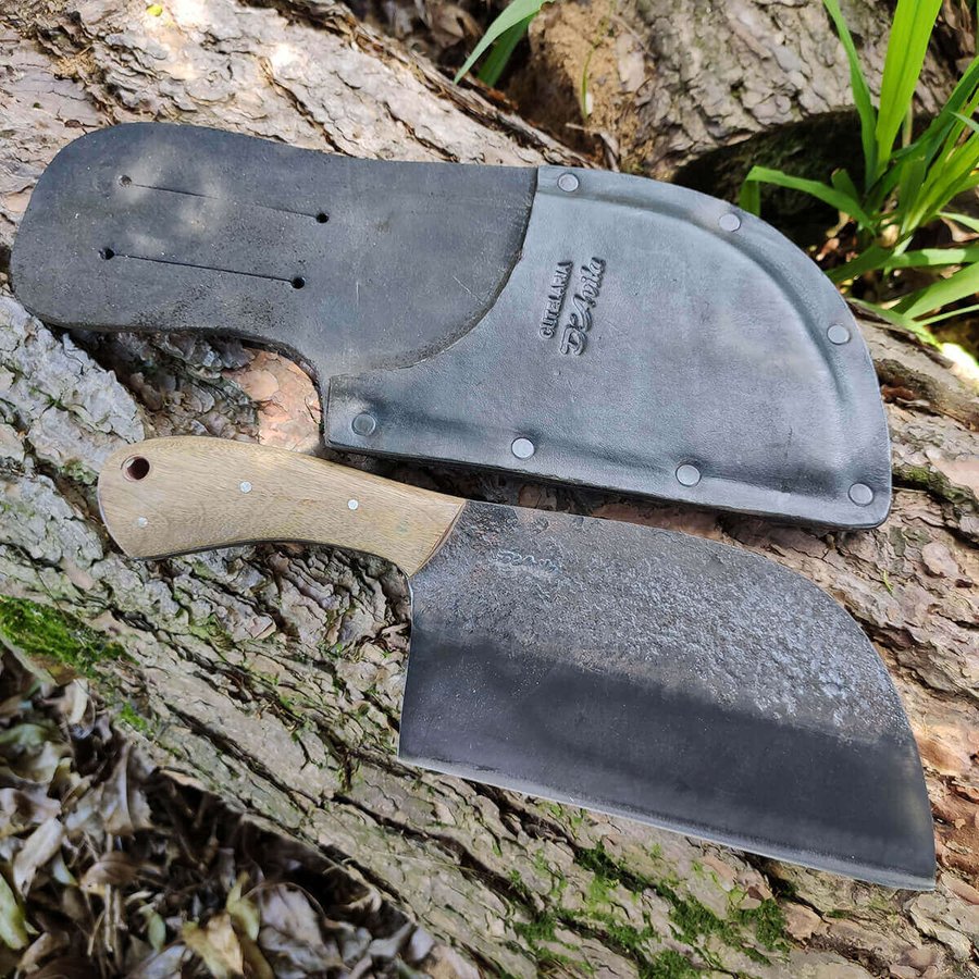 Cutelo Artesanal Davila 19cm Aço Carbono 5160 Oxidado Fosfatizado Brut ...