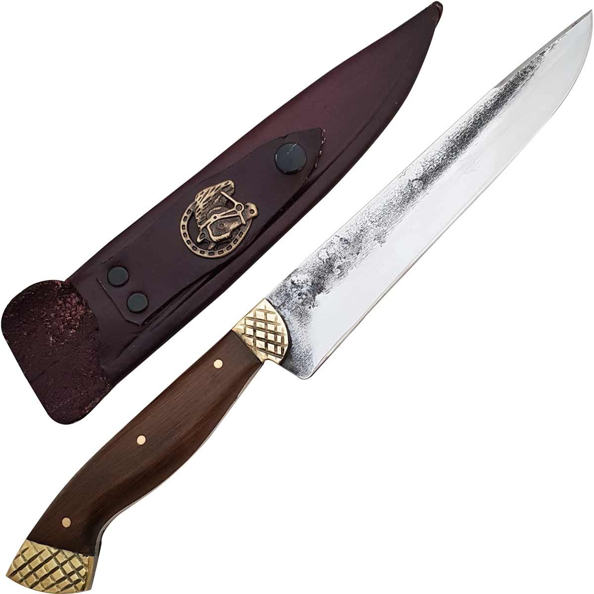 Faca Artesanal de Corte Modelo Disco de Arado 8 Polegadas Aço Carbono ...