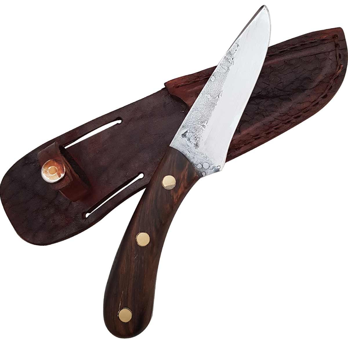 Faca para Corear EDC Artesanal Pequena Monobloco Full Tang de Caça ...