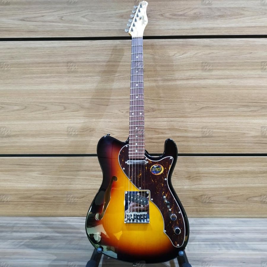 Guitarra Tagima Telecaster Semi Acústica T-484 Sunburst Escudo Tortoise ...