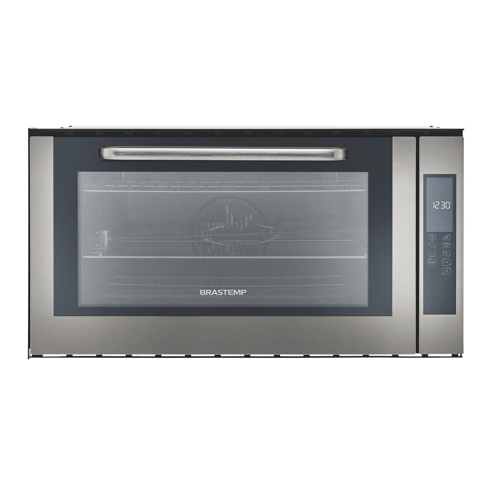 Forno de embutir elétrico Brastemp 105 litros cor inox com Espeto ...