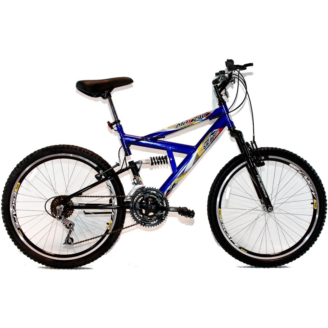 Bicicleta Aro 24 MTB 18V Full Suspension Max 240 - Azul - Colombo