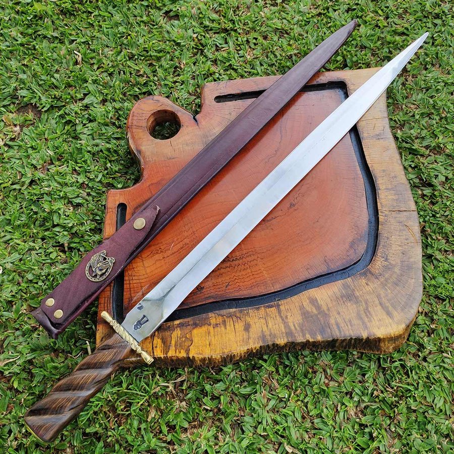 Adaga Gaúcha Modelo Antigo 19" em Aço Carbono 1070 Super Afiada Cabo ...