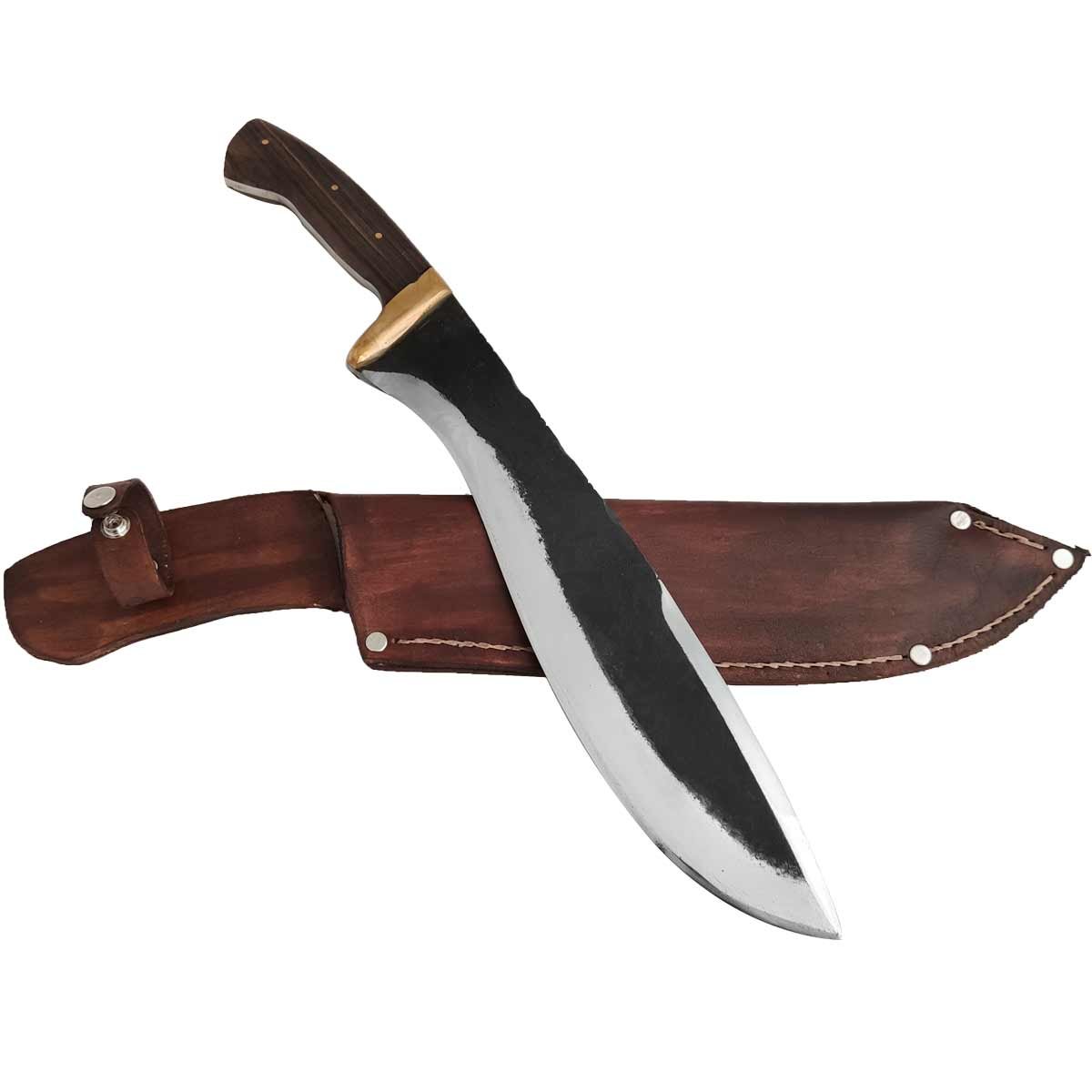 Faca Kukri Artesanal Full Tang 5mm Aço Carbono 5160 12 Polegadas Monobloco