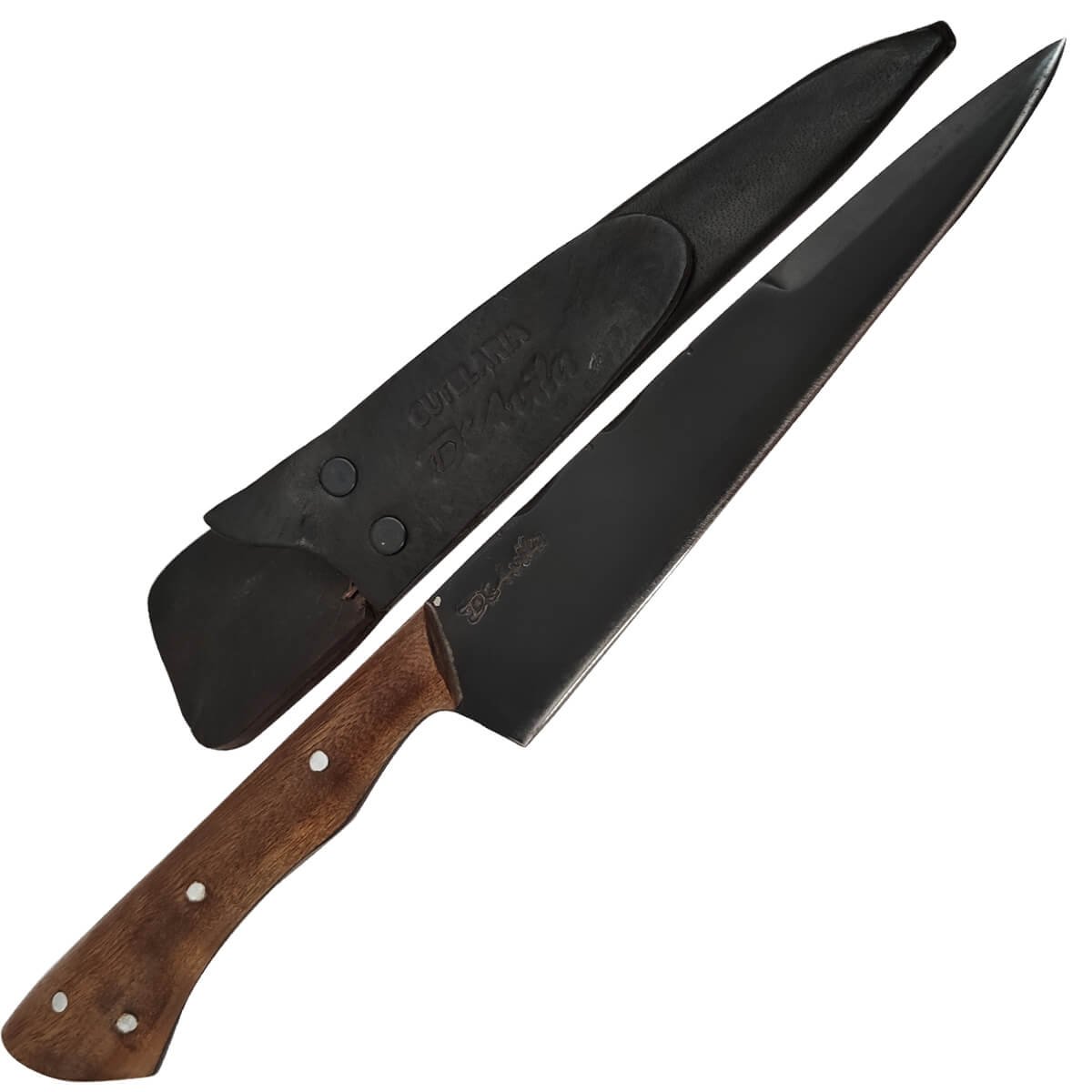 Faca Pequena Fosfatizada Davila Artesanal 6 Aço Carbono 5160 Oxidado ...