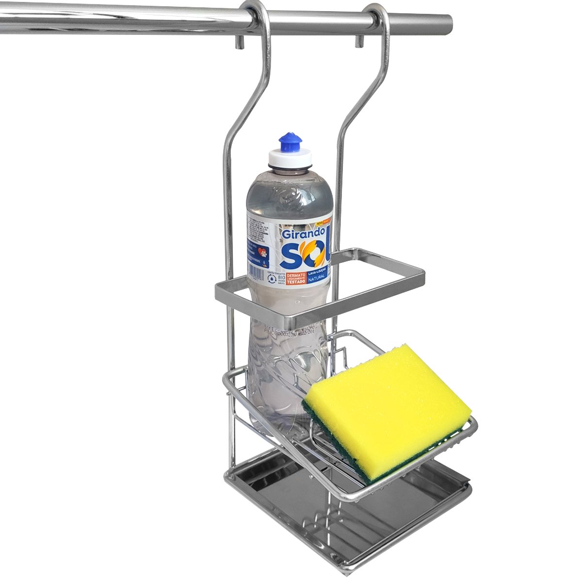 Porta Detergente e Esponja Aéreo com Bandeja Para Pendurar Cozinha ...