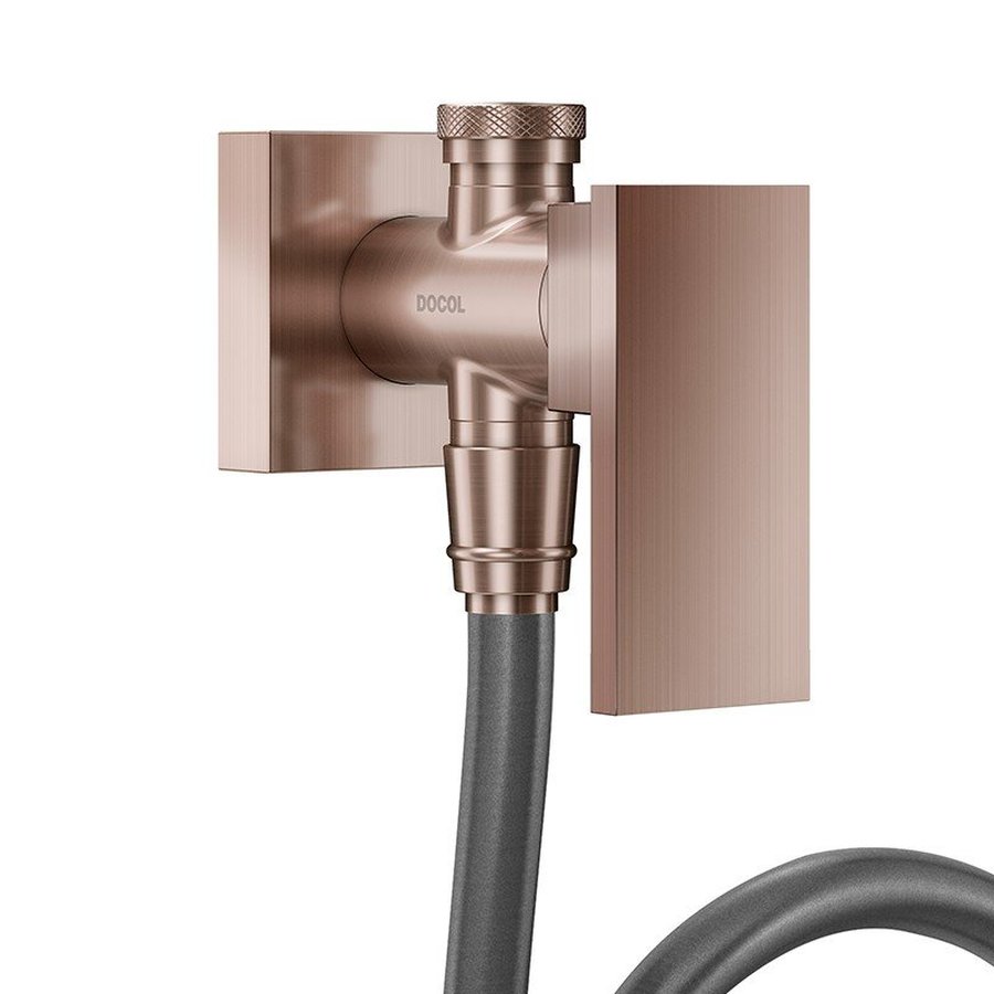 Ducha Higiênica Docol New Edge 925669 com Flexível de 1,20m Cobre Escovado