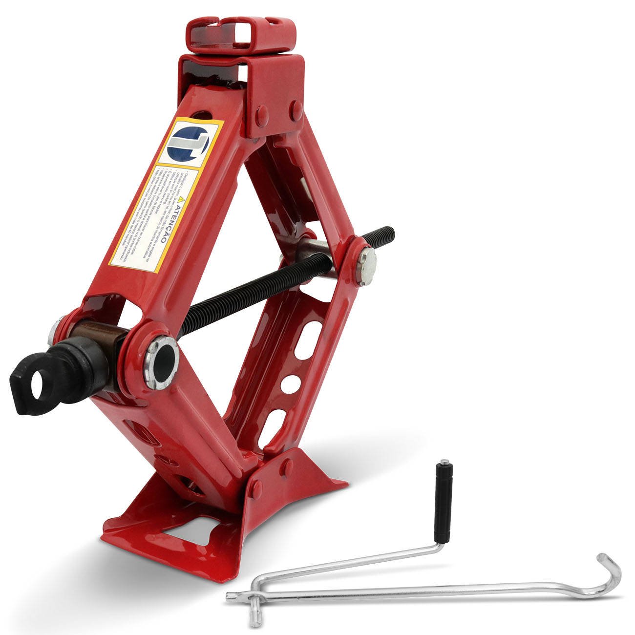 Mini Macaco Hidráulico Tech One Tipo Sanfona 1 Tonelada Vermelho ...