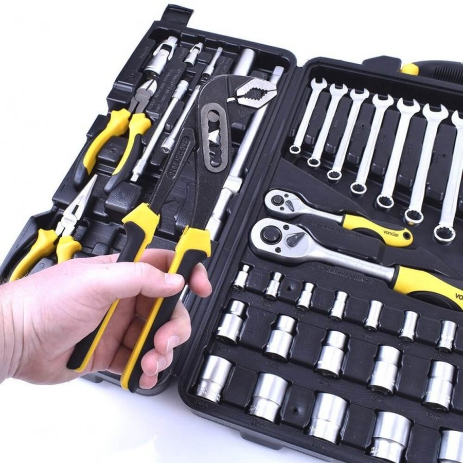 Maleta de Ferramentas Completa 110 Peças Cromo Vanádio Vonder