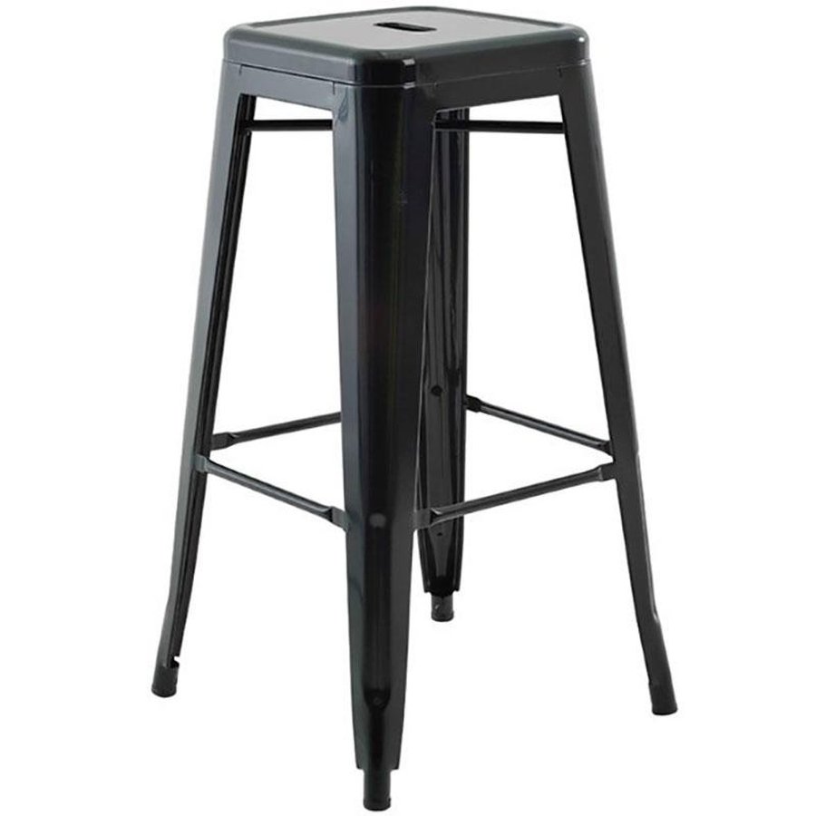 Banqueta Alta Aço Carbono Iron- Rivatti - Preto - Colombo