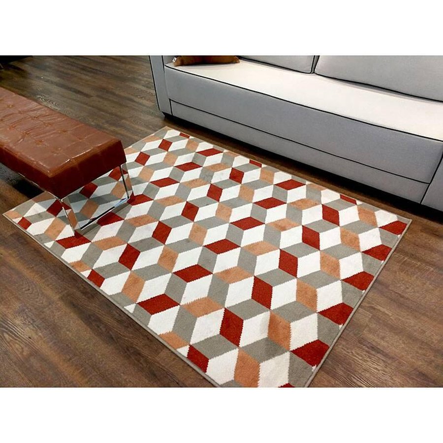 Tapete Norway 07 2.00x2.50 - Edantex - Terracota / Bege - Colombo