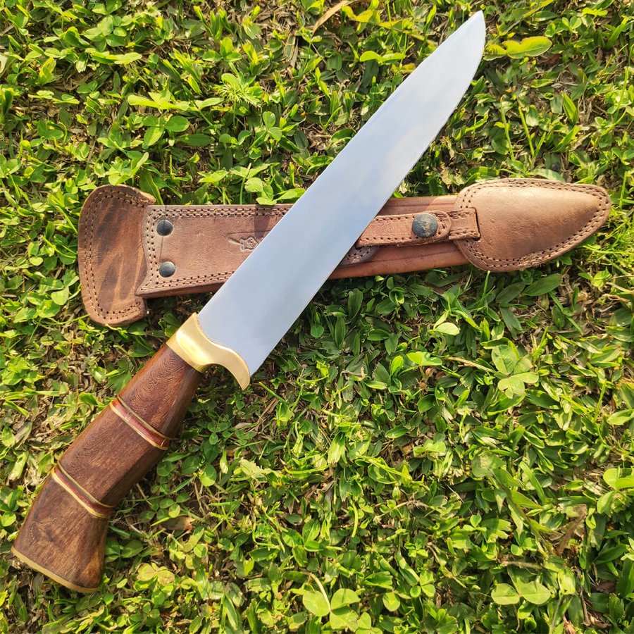 Faca Premium Gaúcha Artesanal Picanheira Madeira Nobre 9' Churrasco Aço ...
