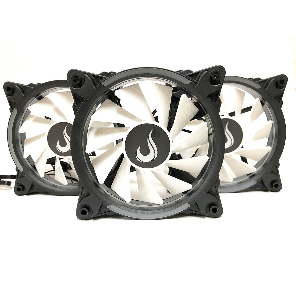 Kit Fan Gamer Rise Mode Wave RGB Energy 3 Fans W1-RGB S-LED