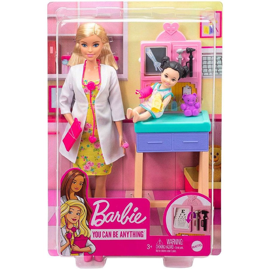 Barbie Profissões Pediatra Loira - Mattel