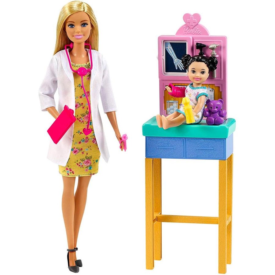 Barbie Profissões Pediatra Loira - Mattel