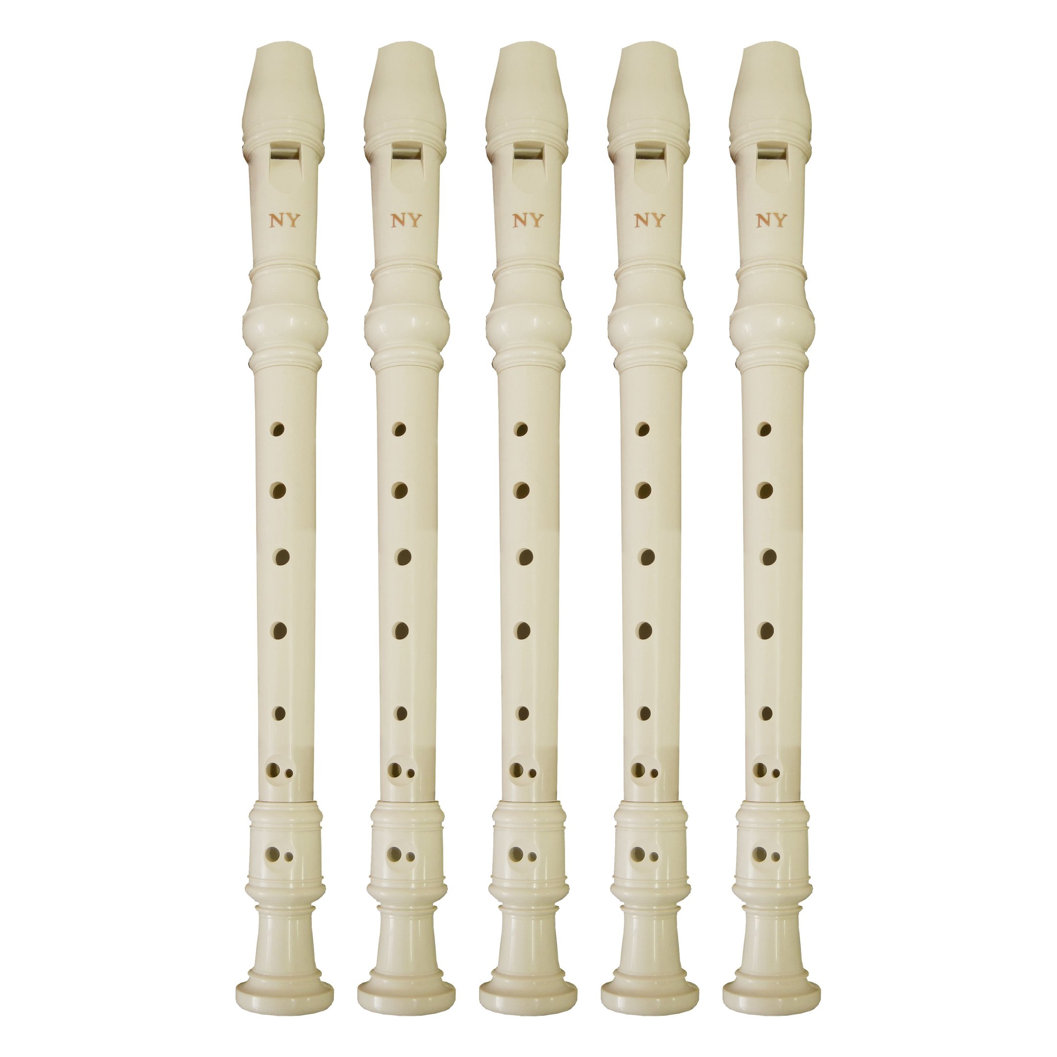 Kit 5 Flautas Doce Germânica FL 20G New York