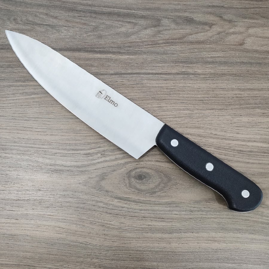 Faca Chef Profissional em Aço Inox Cozinha Gourmet Premium 9' Elmo
