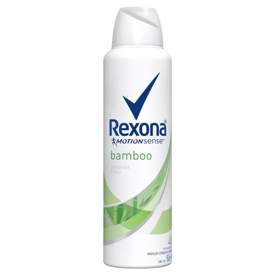 Desodorante Antitranspirante Aerosol Feminino Rexona Bamboo 72 horas 150ml