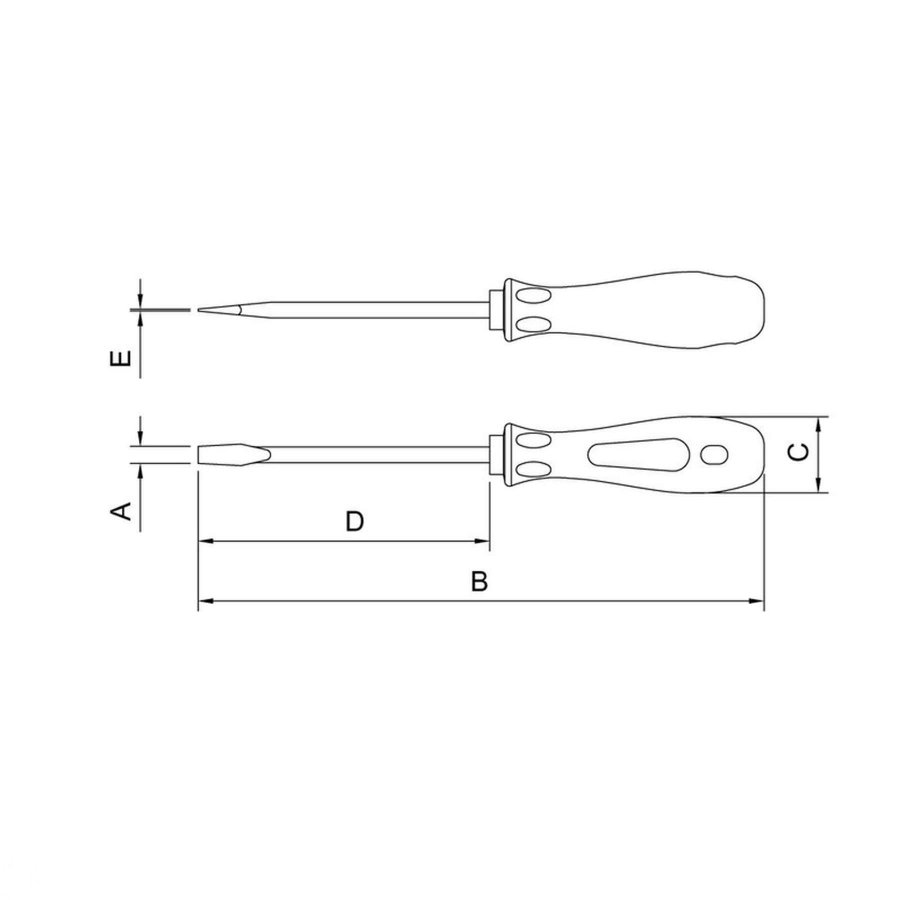 Chave de Fenda Ponta Chata em Aço Cromo Vanádio 3x75 mm 1/8x3 ...