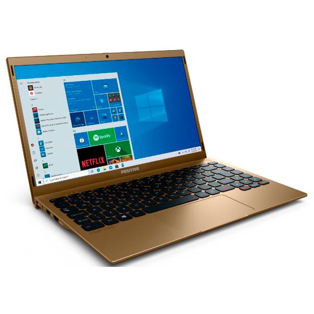 Notebook Positivo Quad Core 4GBRAM 64GB Windows 10 - Dourado