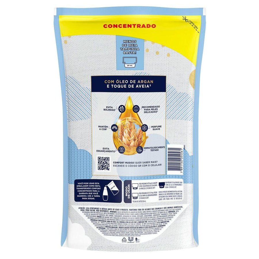 Refil Amaciante Concentrado Comfort Puro Cuidado 900ml