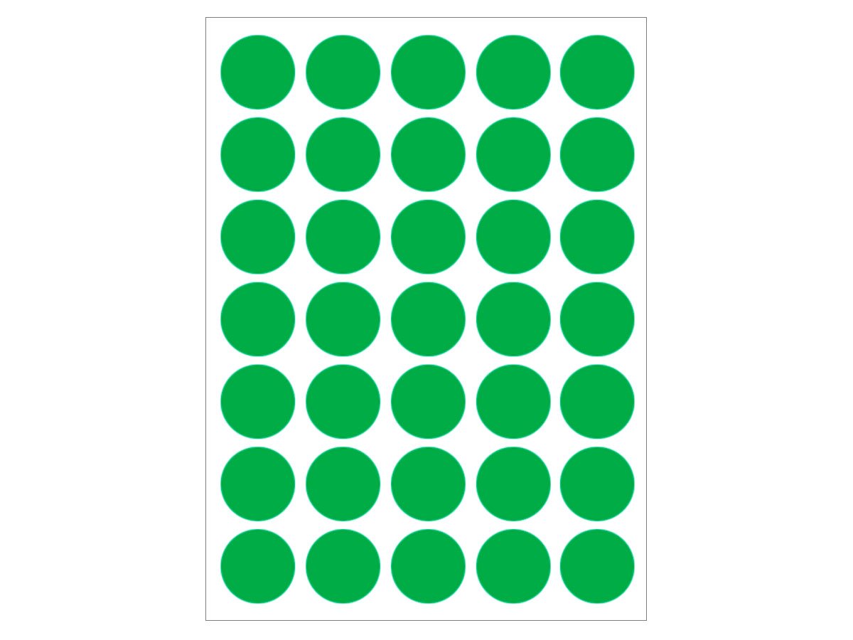 Etiqueta Adesiva Bolinha 19 mm, Contém 210 Unidades, Colacril - Verde ...