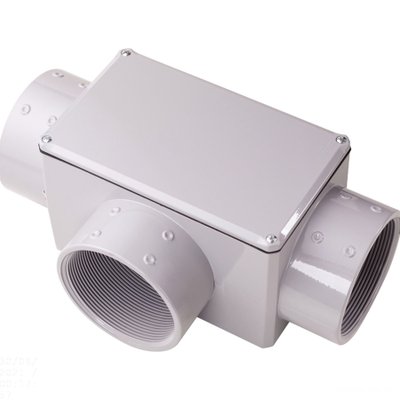 Condulete fixo ovalado 3/4" tipo "LR" - com tampa / rosca BSP / com pintura