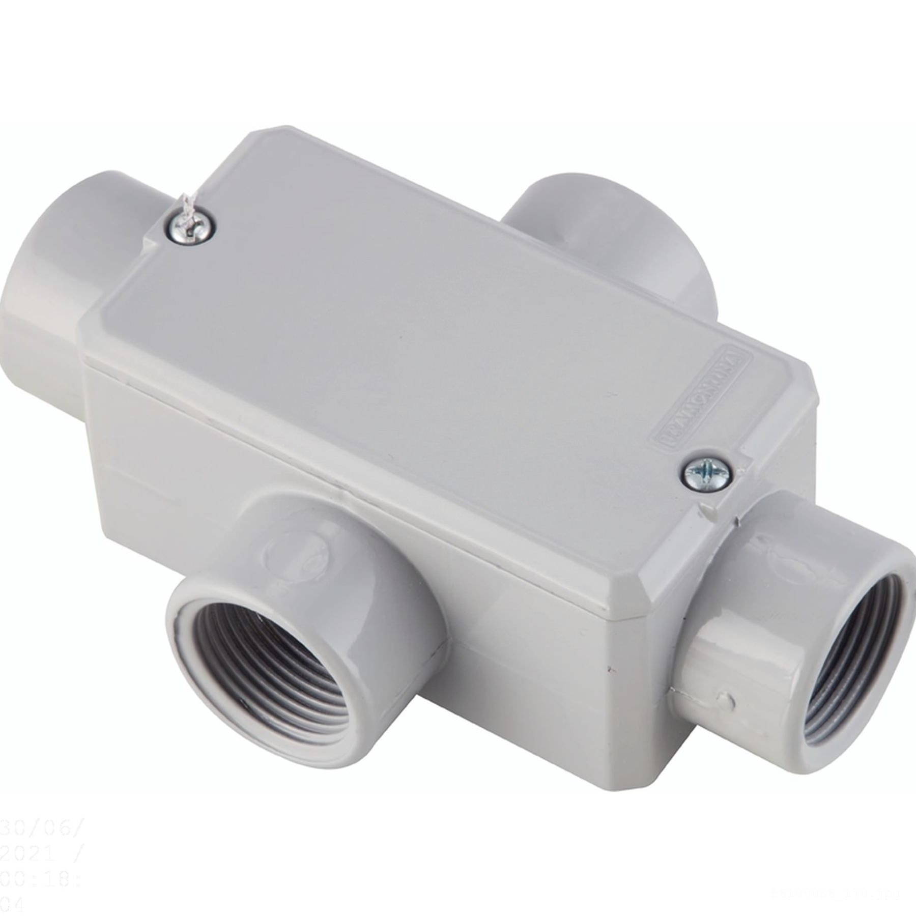 Condulete fixo tipo "X" Tramontina 2" - com tampa - com rosca NPT - com ...