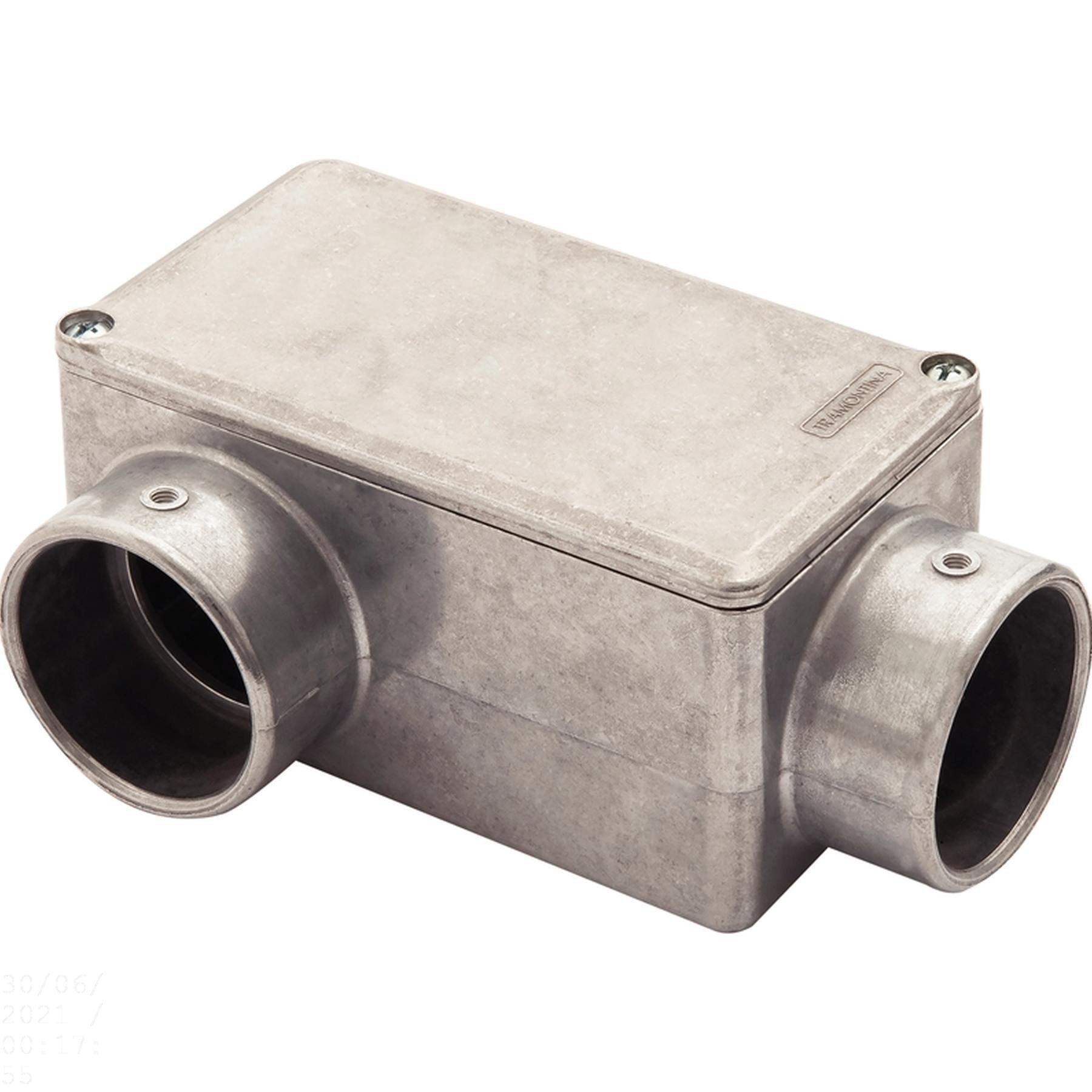 Condulete fixo 1.1/2" tipo "LR" - com tampa / sem rosca / sem pintura