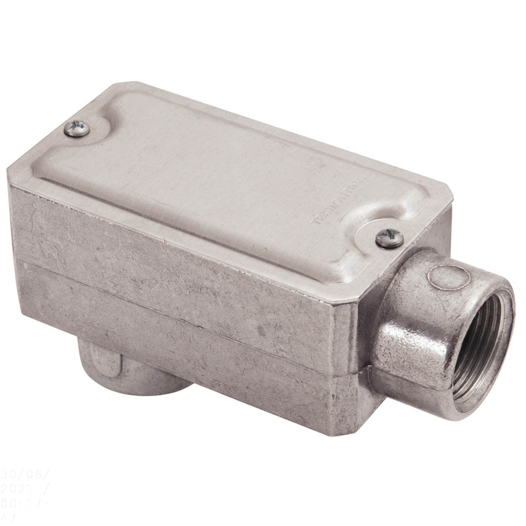 Condulete fixo 3/4" tipo "LB" - com tampa / rosca BSP / sem pintura