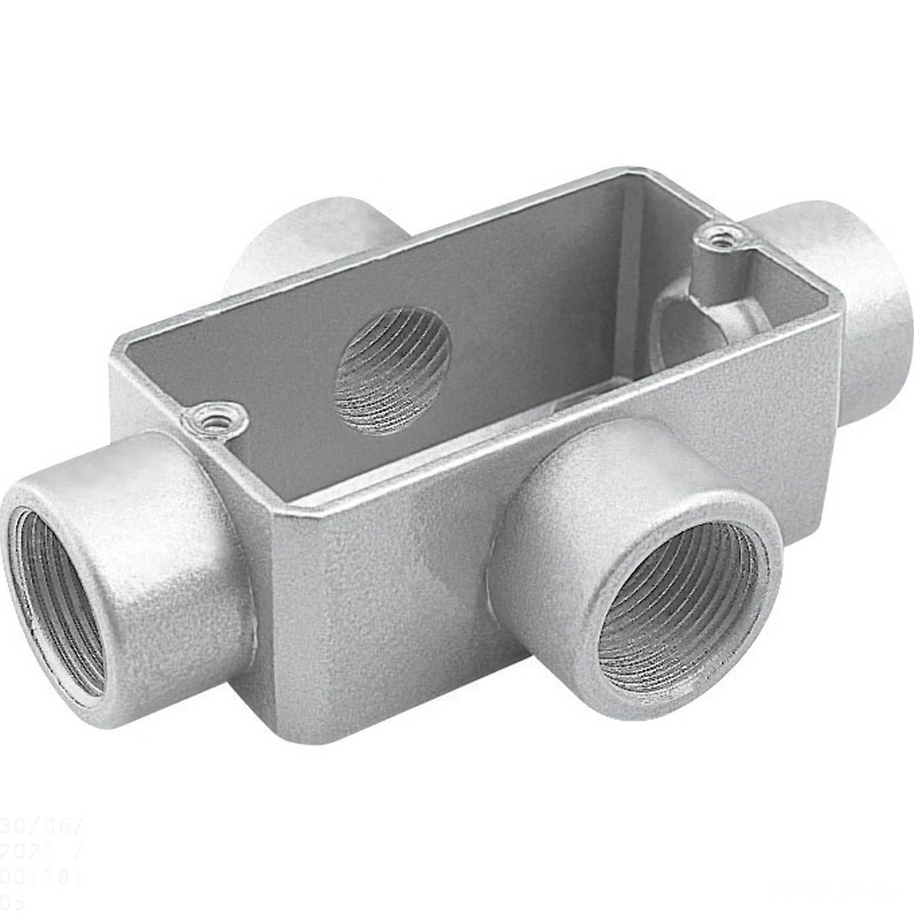 Condulete fixo 2.1/2" tipo "X" - com tampa / sem rosca / sem pintura