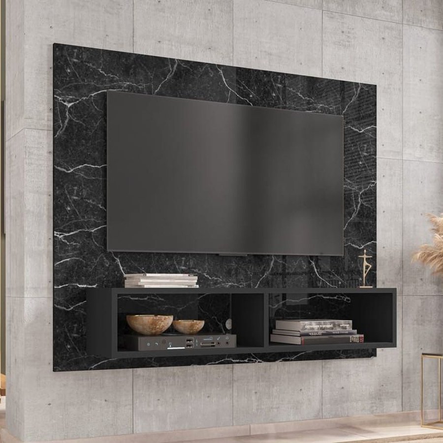 Painel Viena Para TVs Até 43 Polegadas - Bechara - Nero
