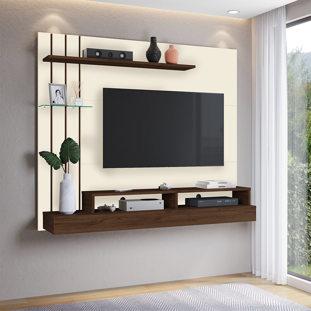 Estante Painel Para TV 40 42 43 47 Polegadas Luxo Nicho Sala Quarto ...