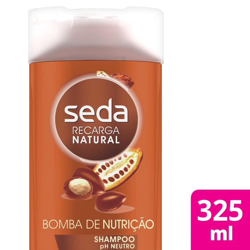 Shampoo Seda Recarga Natural Bomba de Nutrição 325ml