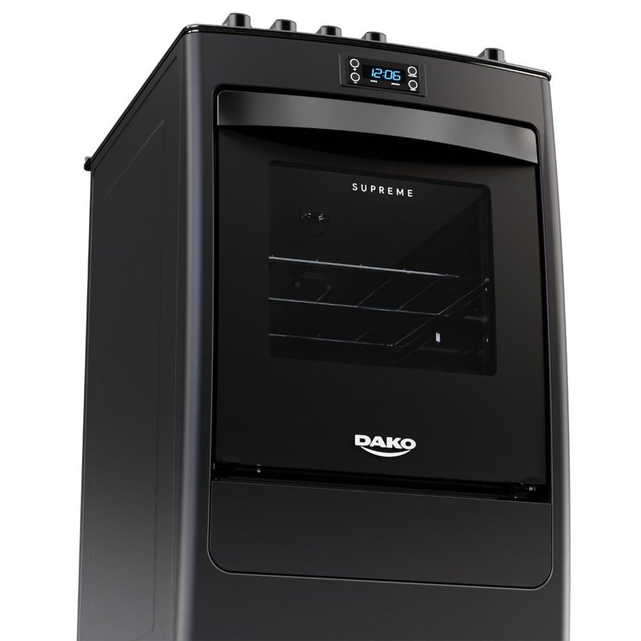Fogão 4 Bocas Preto com Mesa de Vidro e Timer Digital Dako Supreme Black Glass Bivolt