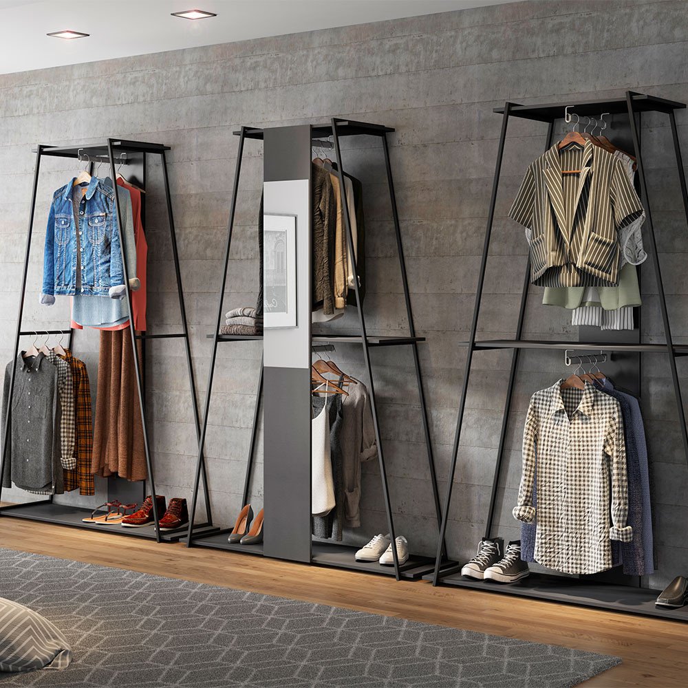 Estante Para Roupas Tog Com Prateleira Be Mobiliário - Expresso