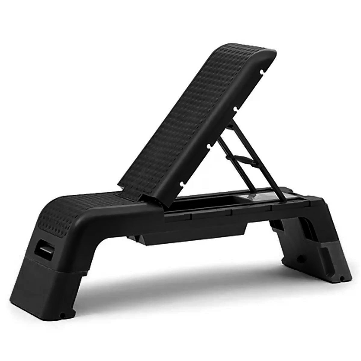 BANCO STEP AJUSTÁVEL ACADEMIA AHEAD SPORTS PRETO