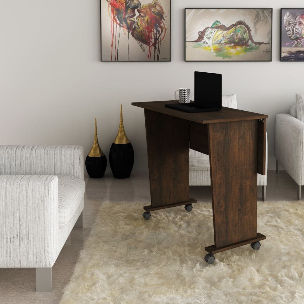 Mesa para Escritório com Rodizio ME4117 TCM Rústico